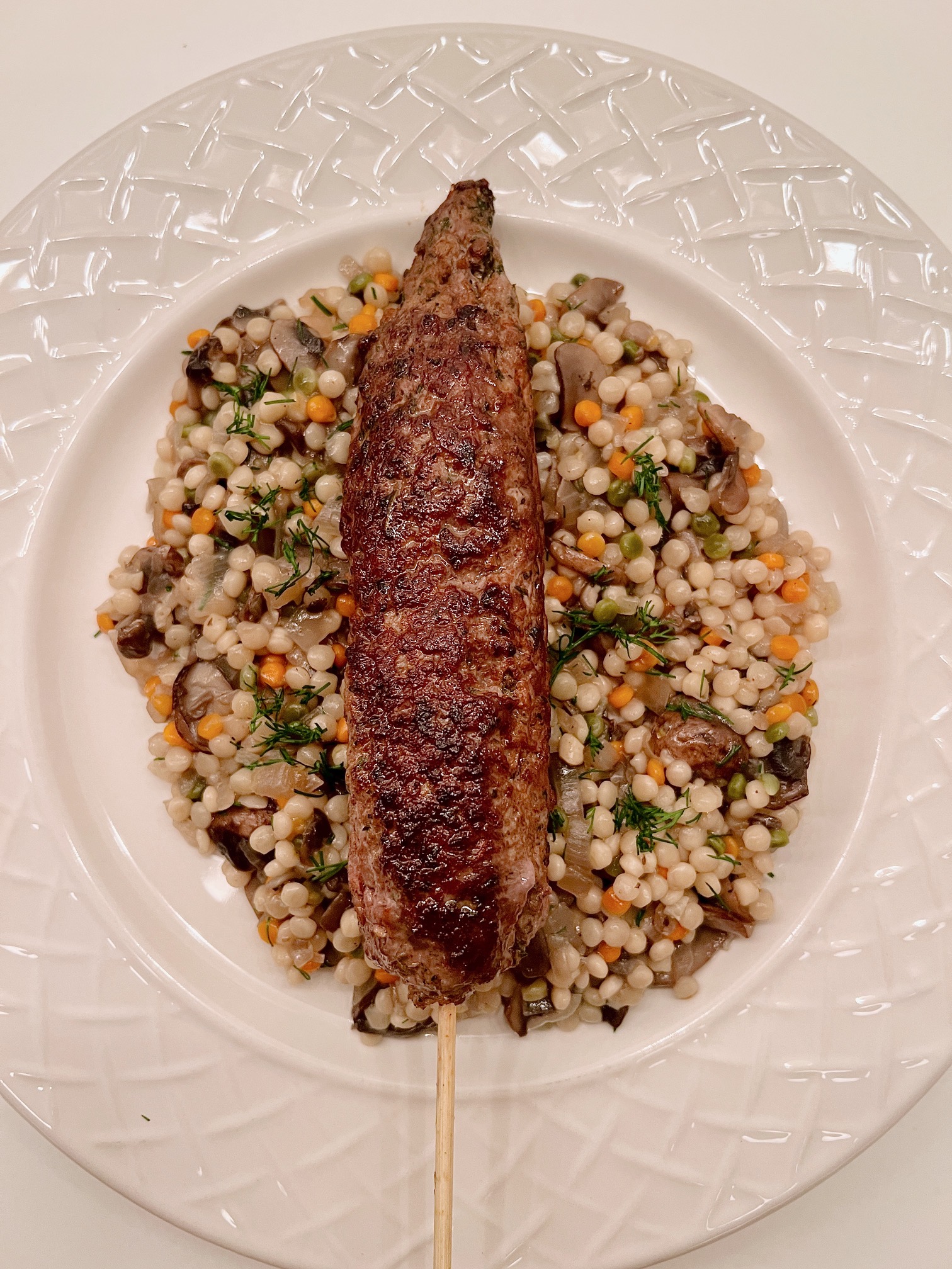 Lamb Koftas With Mushroom Couscous And Yogurt Dill Sauce - Florence Le